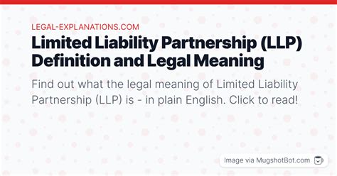 Limited Liability Partnership Llp Definition What Does Limited