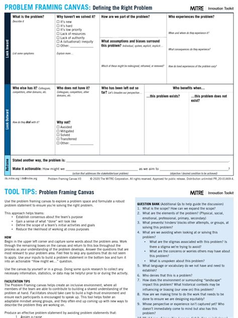 Problem Framing Canvas Color Print Download Free Pdf Cognitive