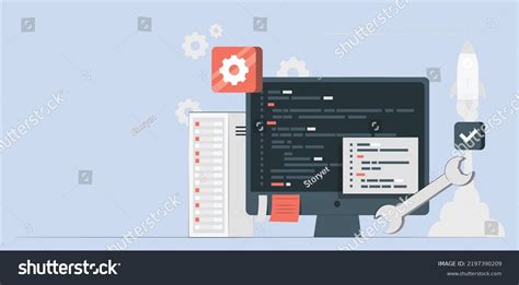 Web Development Concept Programming Coding Adaptive Stock Vector