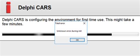 Unknown Error During Init Diagnostyka Delphi