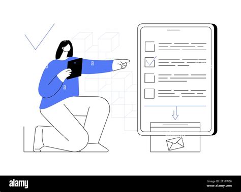 Blockchain Voting Mechanism Abstract Concept Vector Illustration Stock