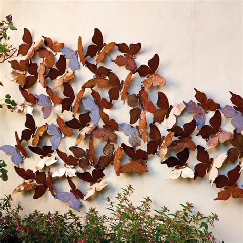 Outdoor Metal Butterfly Wall Art For Garden Decor