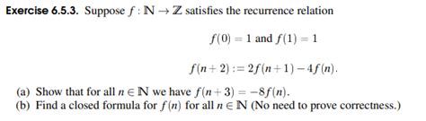Solved Exercise Suppose F NZ Satisfies The Chegg Com
