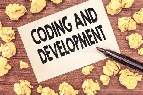 Conceptual Hand Writing Showing Coding And Development Business Photo Showcasing Programming