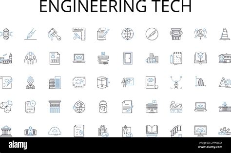 Engineering Tech Line Icons Collection Intrusive Meddlesome Nosy