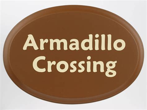 Armadillo Crossing Sign Etsy