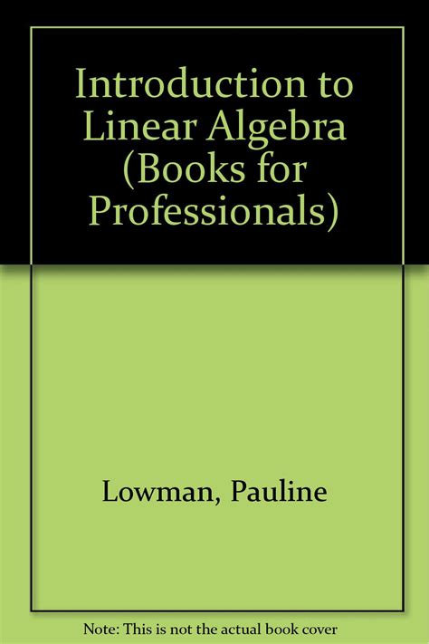 Buy Introduction To Linear Algebra Books For Professionals Book Online At Low Prices In India