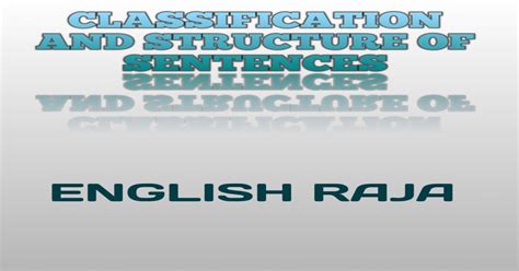 Sentence Classification And Structure Of Sentences বাক্য বাক্যের
