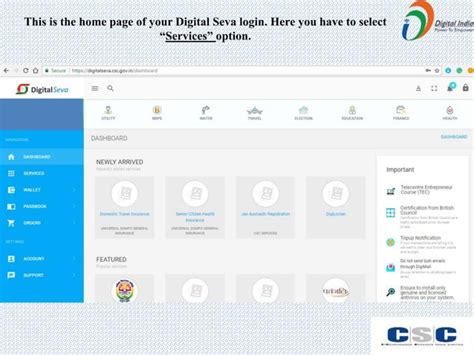 Registration Process Of Csc And Other File Ppt
