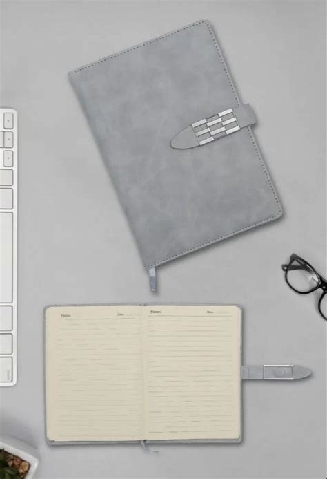 Case Bound Leather Cover Light Grey Office Notebook Diary A5 At Rs 190