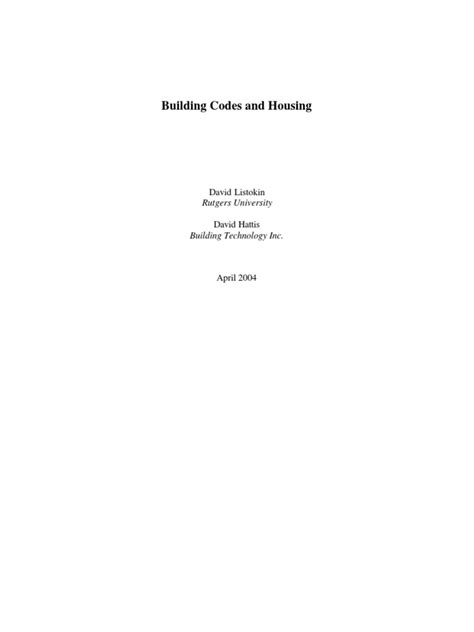 building codes and housing pdf building code national institute