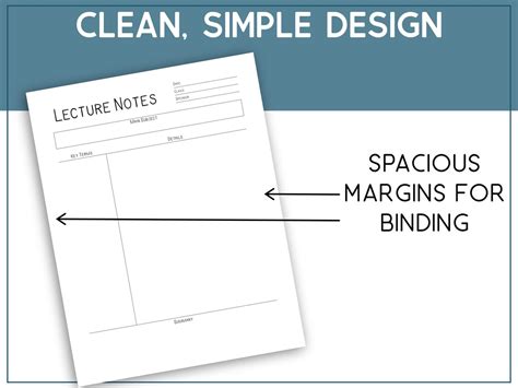 Printable Lecture Notes Template Printable Class Notes Course Notes Summary Goodnotes Study
