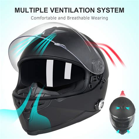 Buy Bluetooth Motorcycle Helmet FreedConn BM DOT Full Face Bluetooth Helmets Motorcycle Dual