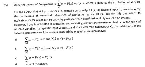 Solved 26 ﻿using The Axiom Of Completeness