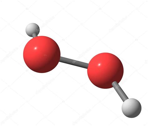 Hydrogen Peroxide H2o2 Molecular Structure Isolated On White — Stock
