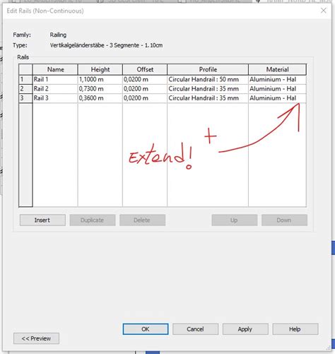 Baluster Extension Option To Meet The Top Rail Element Autodesk Community