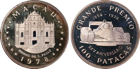 Numisbids Spink Auction Css96f Lot 6610 Macau Silver Proof 100