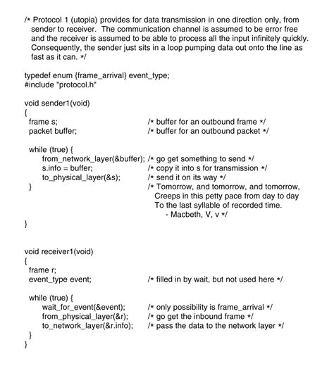3 3 Simple Data Link Protocol Sample Code