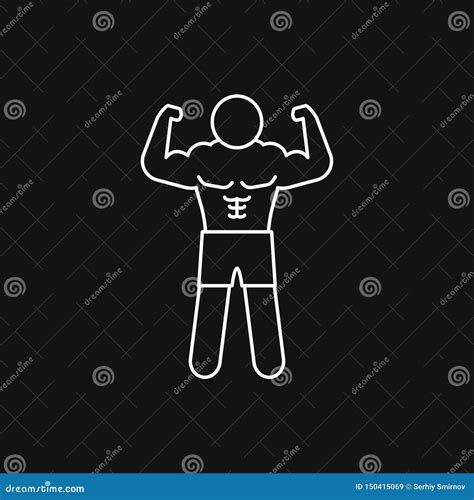 Icono Del Culturista Muestra Del M Sculo Ejemplo Del Vector Para El Dise O Web Stock De