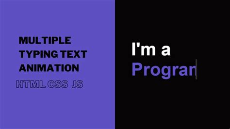 Multiple Typing Text Animation Html And Css And Js Youtube