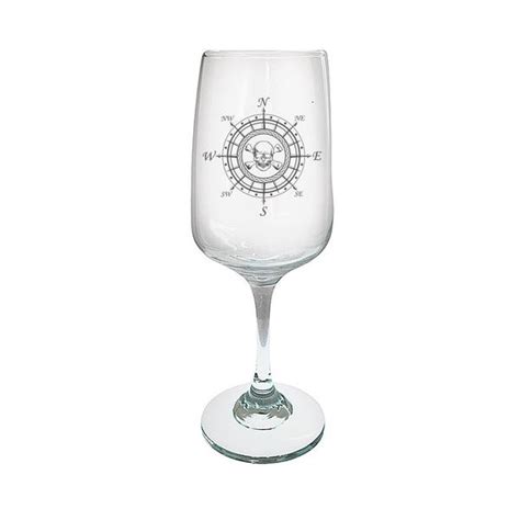 Compass Wine Glass Etsy