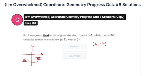 co ordinate geometry progress quiz 6 wrong explanation gre quant problem solving greg mat