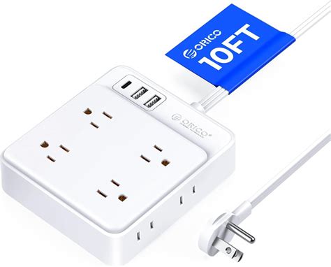 Extension Cord Flat Extension Cord With 8 Outlets 3 Usb Ports 1 Usb C