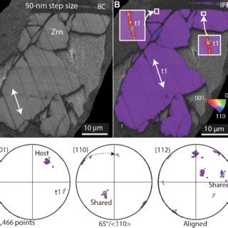Scanning Electron Microscope Images Of A Shock Deformed Zircon Grain