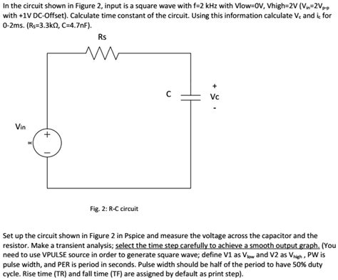 Solved In The Circuit Shown In Figure 2 The Input Is A Square Wave