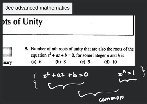 number of nth roots of unity that are also the roots of the equation z2 a