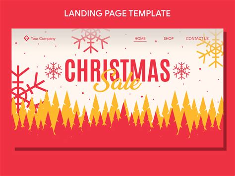 Modèle De Bannière De Page De Destination De Noël Plat 19638885 Art