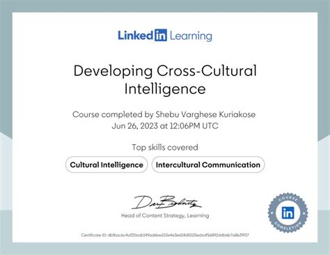Shebu Varghese Kuriakose On Linkedin Certificate Of Completion