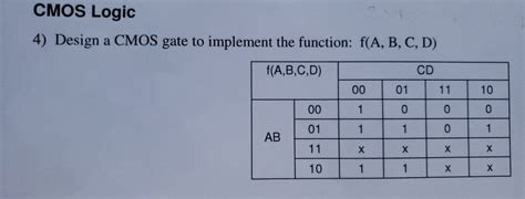 Solved CMOS Logic Design A CMOS Gate To Implement The Chegg Com