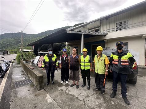 花蓮玉里警以「巡邏車」廣播提醒鄉親 協助鄉公所保全戶預防性撤離
