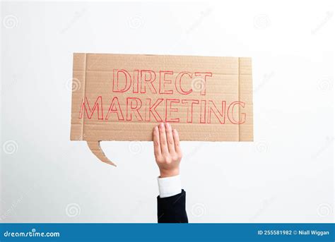 conceptual display direct marketingbusiness of selling products or