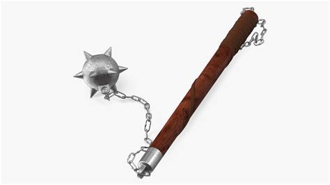 Single Ball Medieval Flail 3d Model 19 3ds Blend C4d Fbx Max