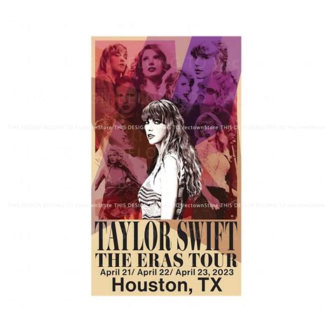Taylor Swift The Eras Tour Houston Tx Png Sublimation