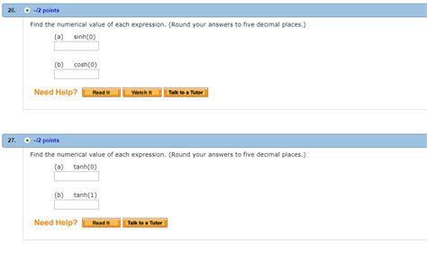 Solved Points Find The Numerical Value Of Each Chegg