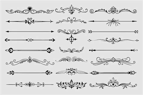 Premium Vector A Set Of Different Designs Including A Set Of Arrows