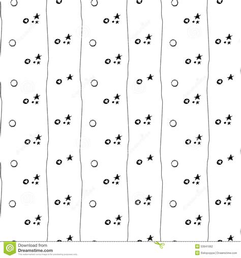Seamless Stylish Hand Drawn Pattern Stock Vector Illustration Of