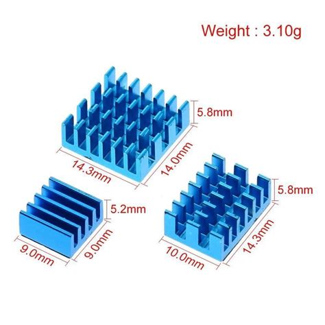 Disipadores Raspberry Pi 4 3uds Ref 0163l