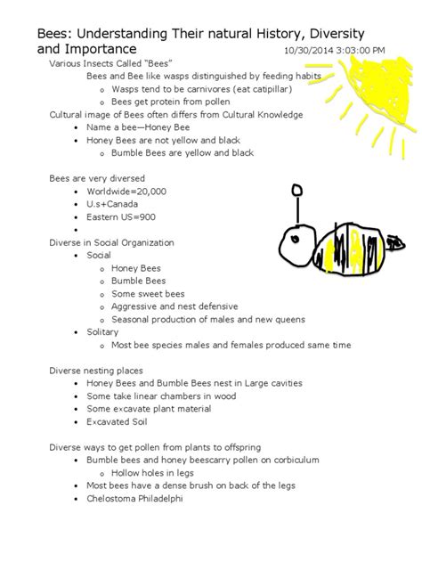 Bee Notes Pdf Bumblebee Bees