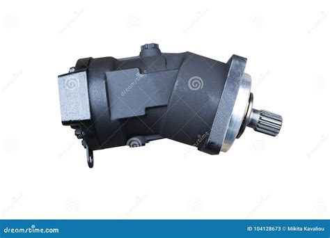 Axial Hydraulic Motor Isolated On White Background Royalty Free Stock