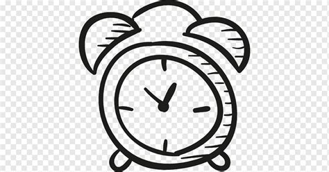 Alarm Clocks Bedside Tables Timer Clock Monochrome Vector Icons