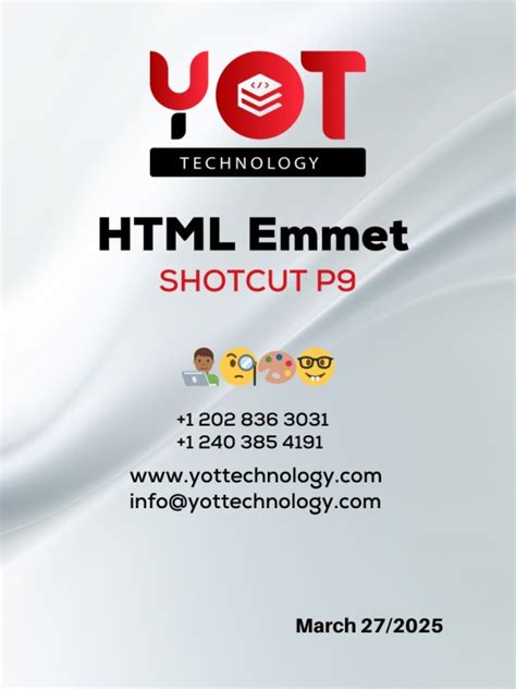 Webdev Codingtips Html Emmet Yottechnology Webdevelopment Cssmagic Yot Technology