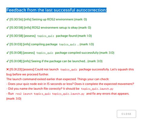 Gradebot Could Not Launch Topics Quiz Successfully ROS Basics In Days Python The