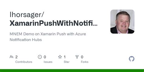 github lhorsager xamarinpushwithnotificationhubs mnem demo on