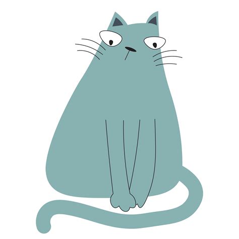Linda Gato Personaje Garabatear Dibujos Animados Estilo 24323847 Png