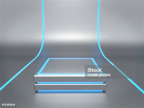 디스플레이 디자인 밝은 빛 미래 배경 빈 제품 스탠드에 대 한 플랫폼에 대 한 받침대 0명에 대한 스톡 사진 및 기타 이미지 0명 3차원 형태 Performing