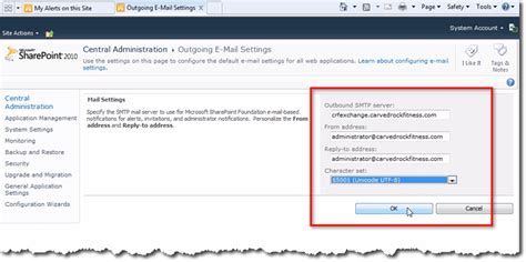 Configure Outgoing Email Sharepoint 2010